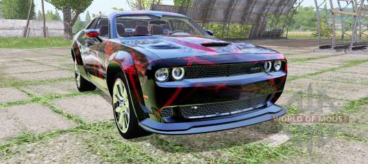 Dodge Challenger SRT Hellcat (LC) Red Neon para Farming Simulator 2017